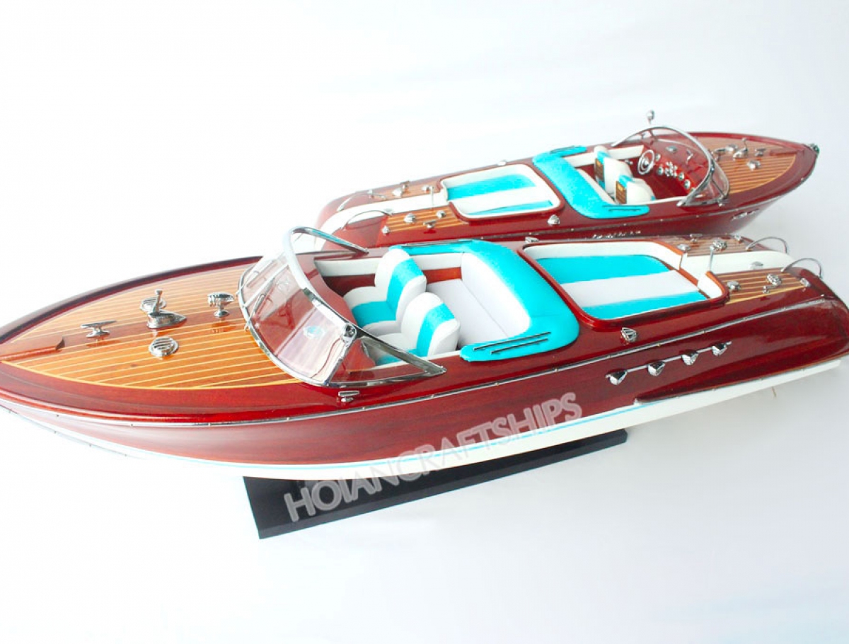 Combos of 2 Riva Aquarama boats (50cm & 67cm - blue)